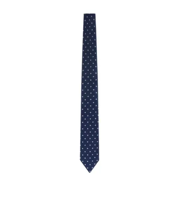 TOM FORD Printed Pattern Neck Tie - Blue