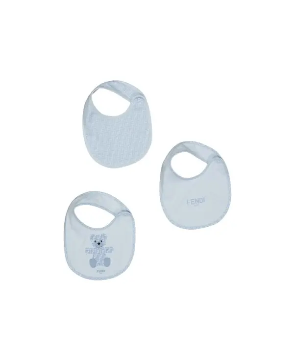 Fendi Bib Set Of Three - White