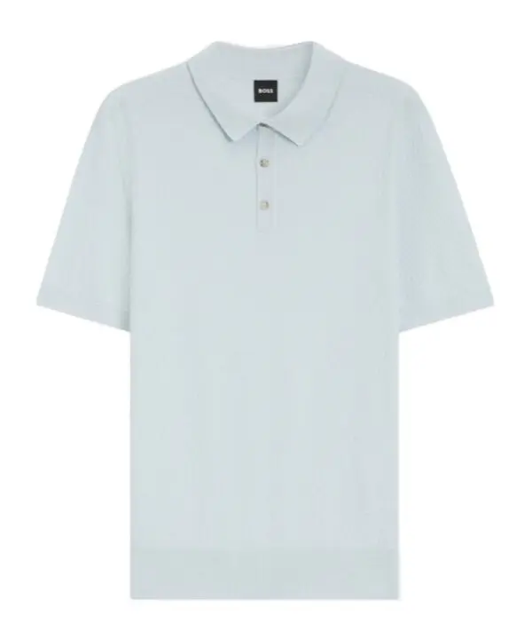 Hugo Boss Regular-fit Knit Polo In Structured Fabric