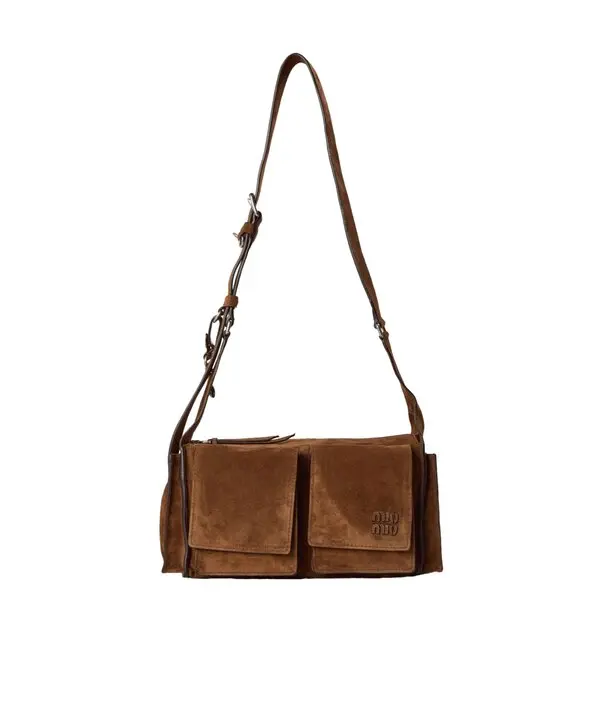 Miu Miu Utilitaire Shoulder Bag - Brown