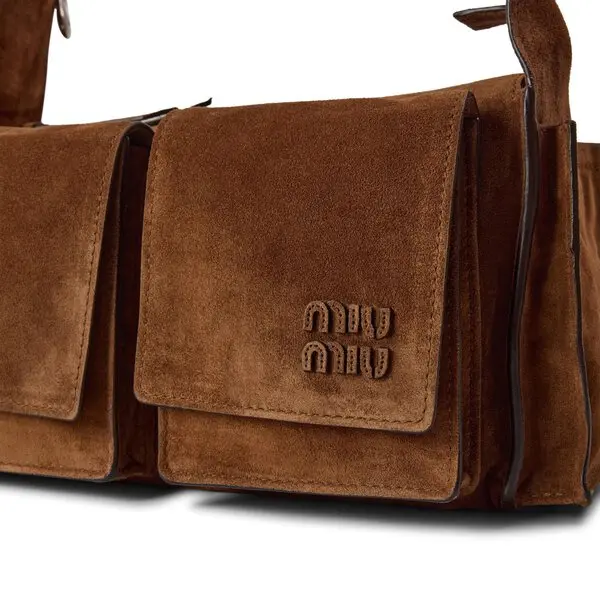Miu Miu Utilitaire Shoulder Bag - Brown