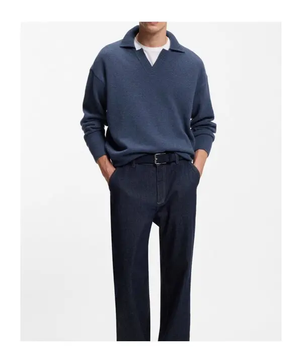 Hugo Boss Collared Long-sleeved Knit Sweater