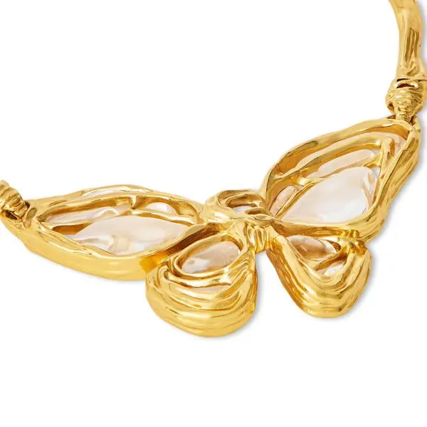 Chloé Butterfly Pendant Necklace - Yellow