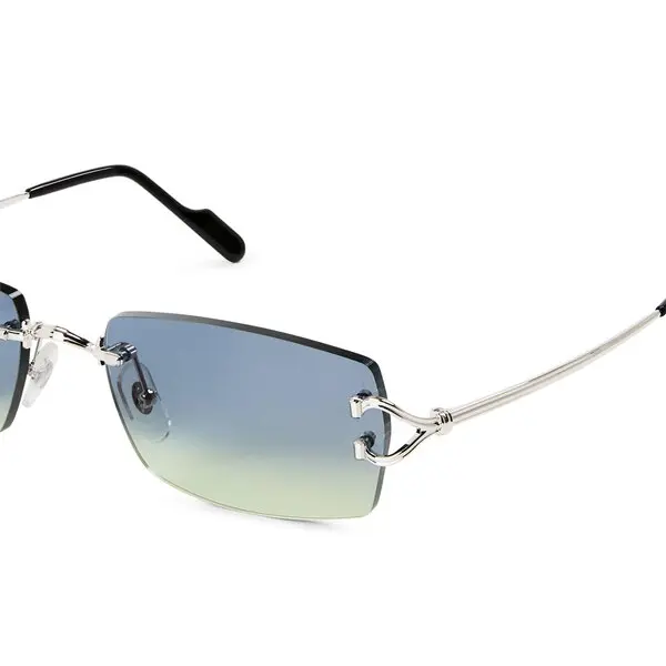 Cartier Rimless Rectangular Sunglasses