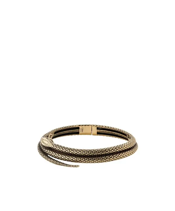 Chloé Antique Gold Snake-shaped Bracelet