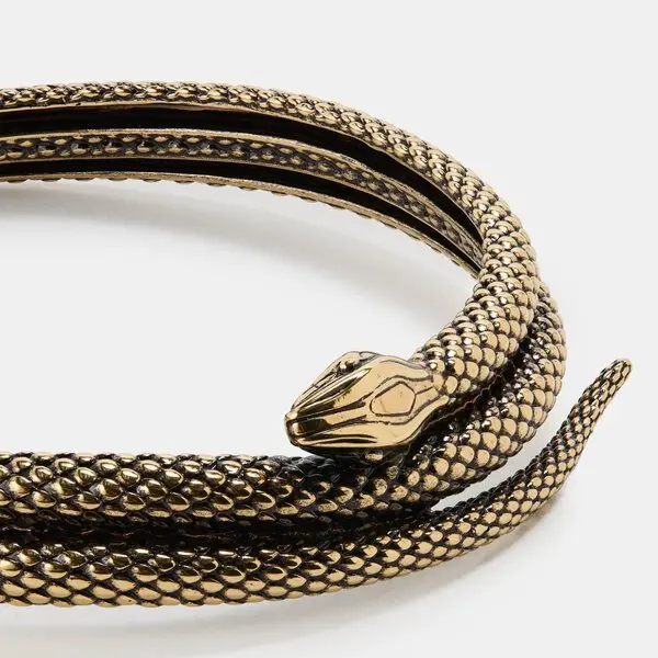 Chloé Antique Gold Snake-shaped Bracelet
