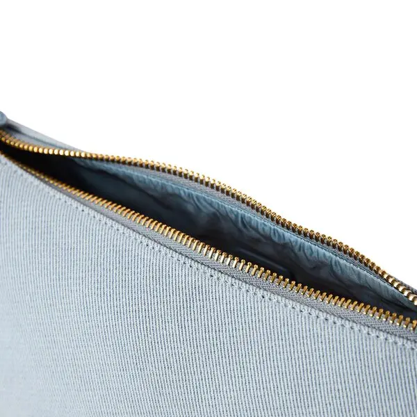 Miu Miu Textured Logo Clutch Bag - Gray
