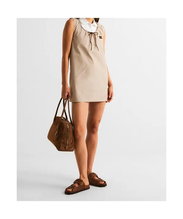 Miu Miu Panama Mini Dress - Nude