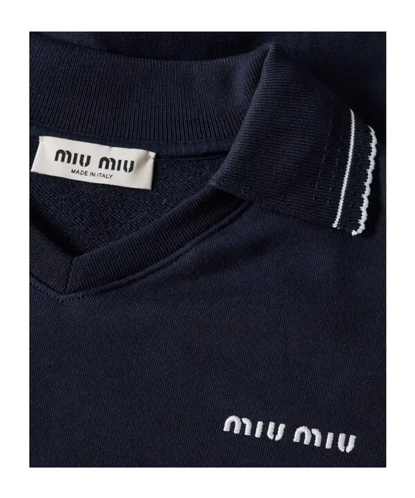 Miu Miu Cropped Short Sleeve Polo