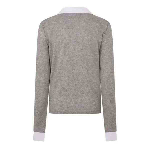 Miu Miu Jersey Top Knitted Long Sleeve Polo Shirt