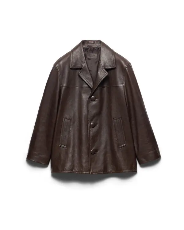Prada Nappa Leather Caban Jacket
