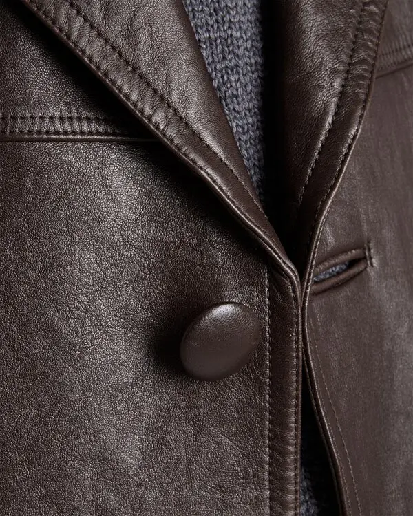Prada Nappa Leather Caban Jacket