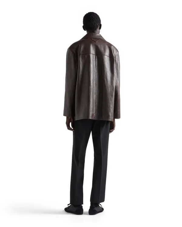 Prada Nappa Leather Caban Jacket