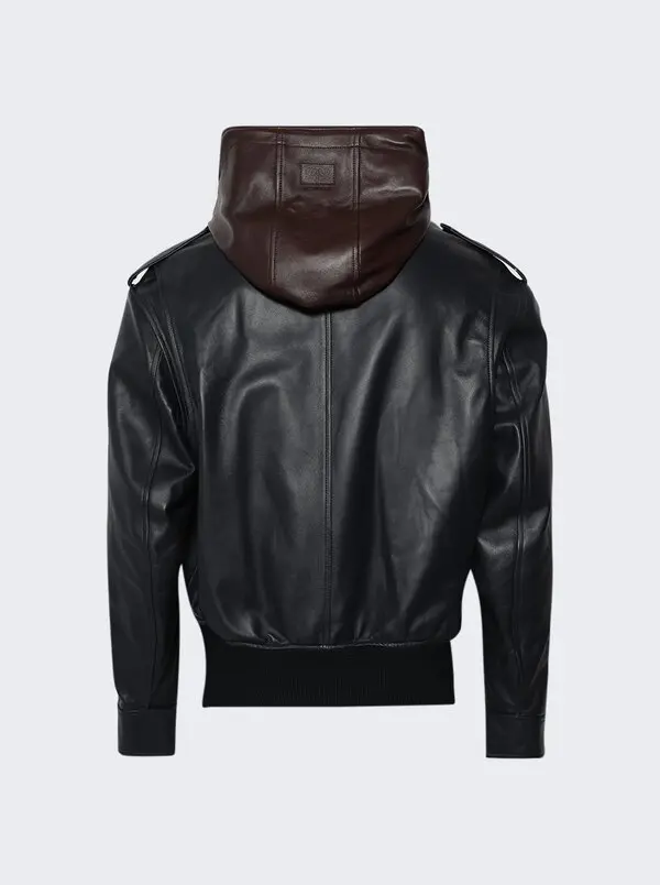 Loewe Hooded Leather Jacket