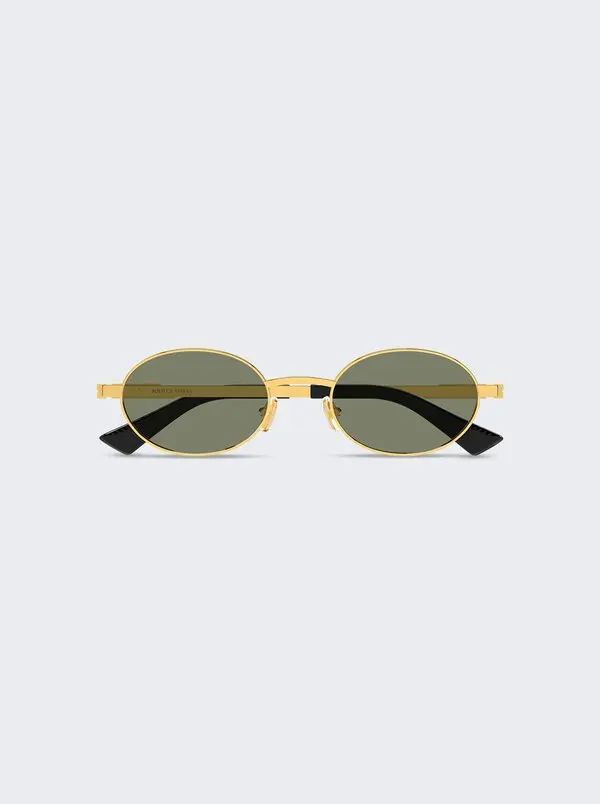 Bottega Veneta Classic Oval Sunglasses - Gold
