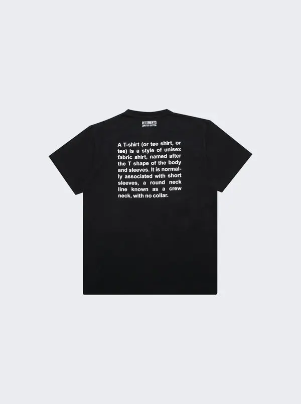 Vetements Definition Oversized Tee Washed