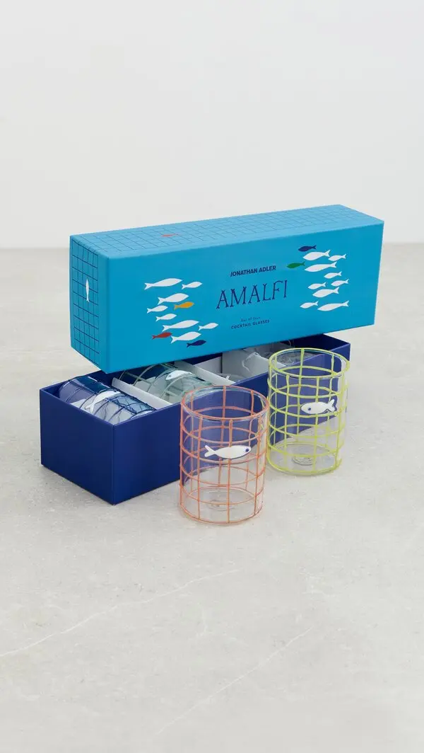 Jonathan Adler Amalfi Hand Blown Glassware Set