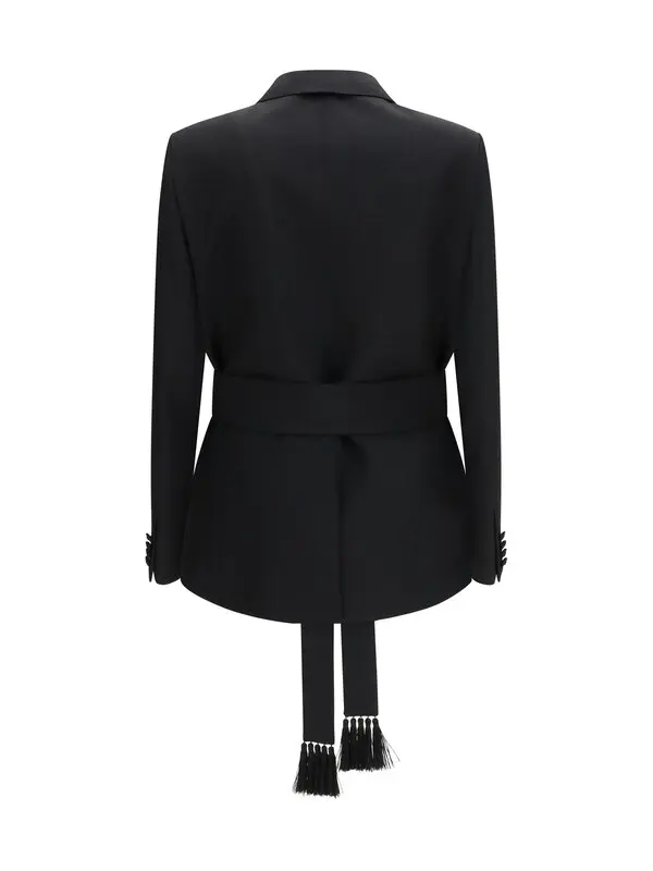 Valentino Garavani Double-breasted Virgin Wool Blazer With Belt
