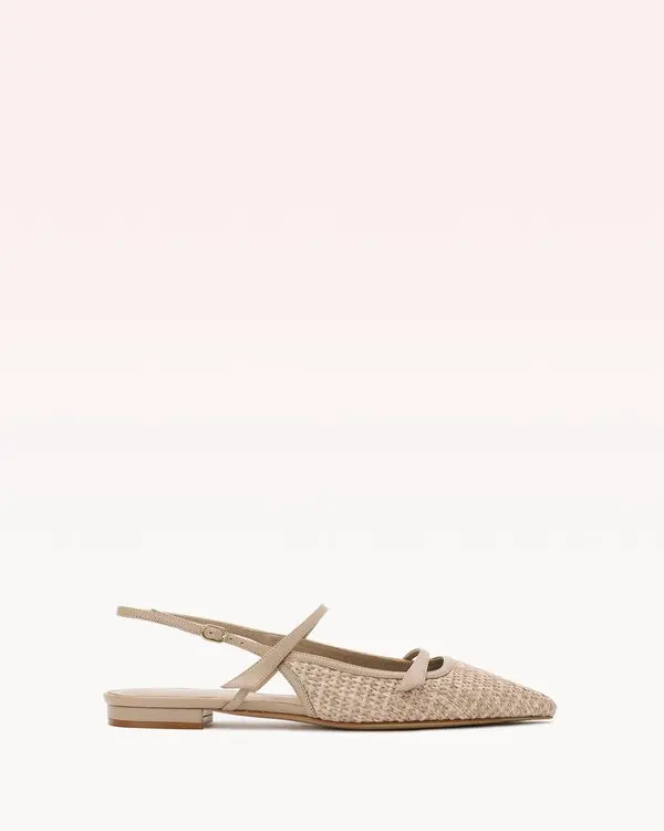 ALEXANDRE BIRMAN Tita Raffia Flat Slingback