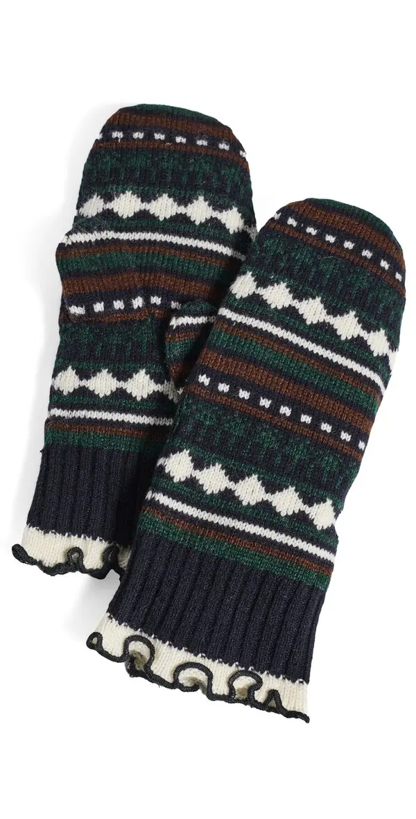 Sea Patton Knit Mittens - Multi