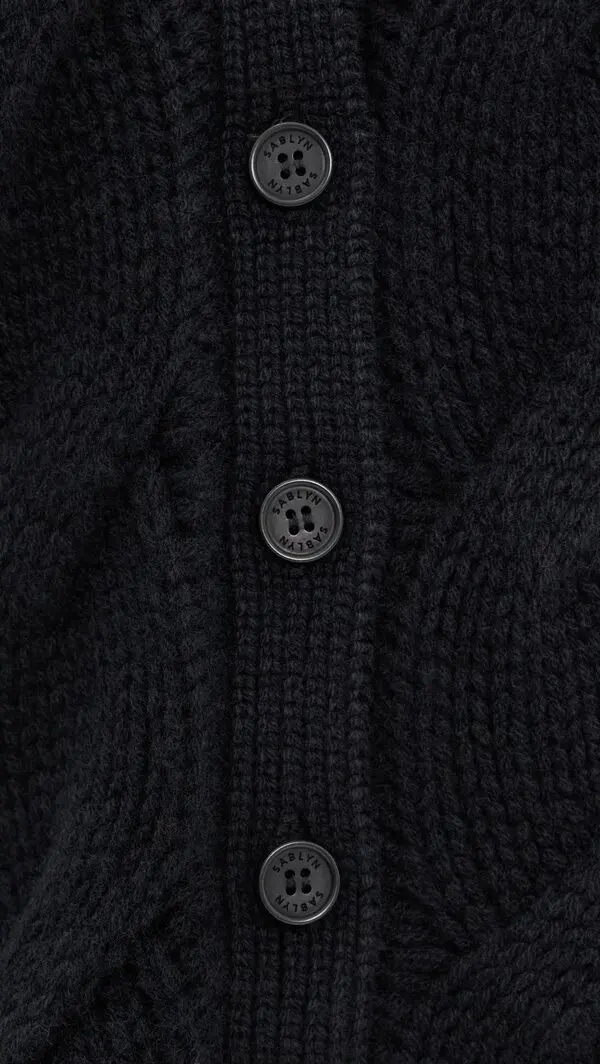 Sablyn Jolie Cropped Cashmere Cable Cardigan