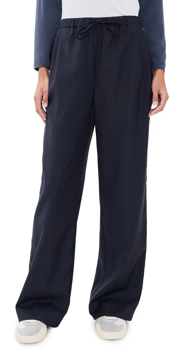 ROWING BLAZERS Pinstriped Wide-leg Trousers