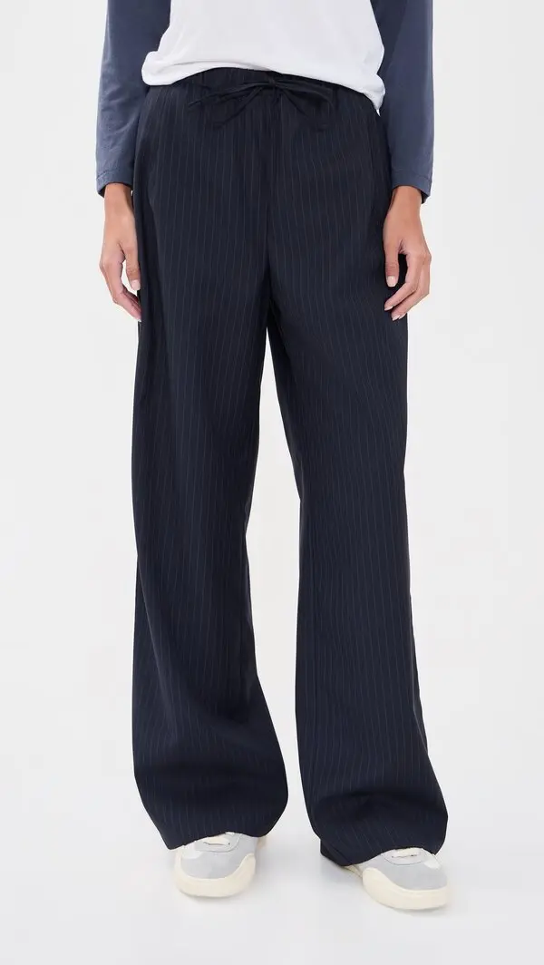 ROWING BLAZERS Pinstriped Wide-leg Trousers