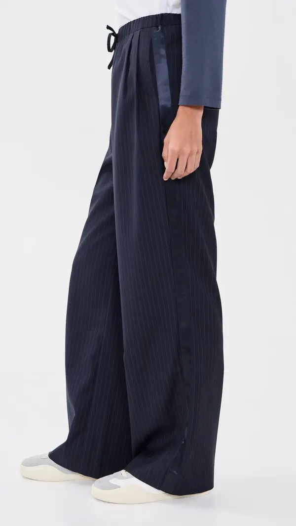ROWING BLAZERS Pinstriped Wide-leg Trousers