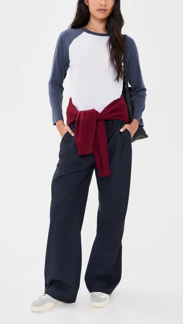 ROWING BLAZERS Pinstriped Wide-leg Trousers