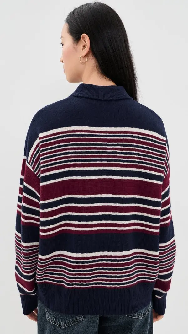 Good American The Oversized Rugby Sweater