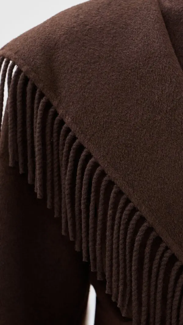 Simkhai Rowen Fringe Jacket - Chocolate