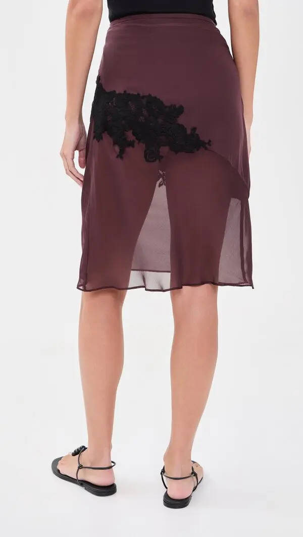 SIR. Noria Silk Midi Skirt
