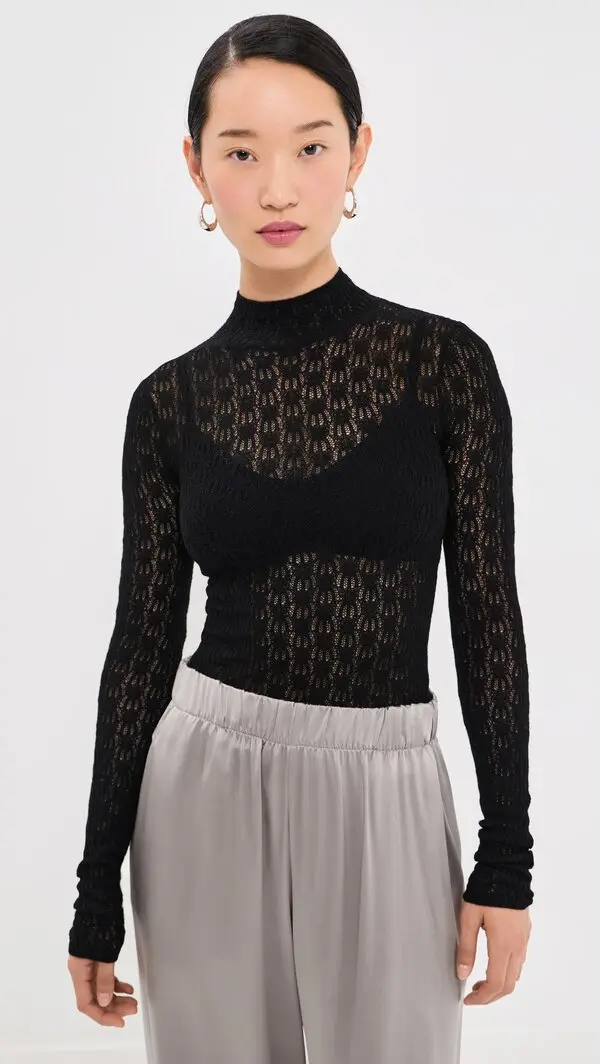 Sablyn Rhea Mock Neck Tee