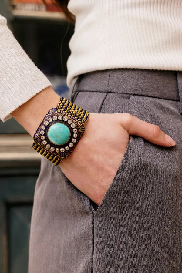 Estate Georgian Diamond & Enamel Bracelet, Circa 1830