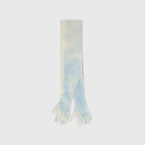 DIESEL® Two-tone Wool Glove-scarf - Blue