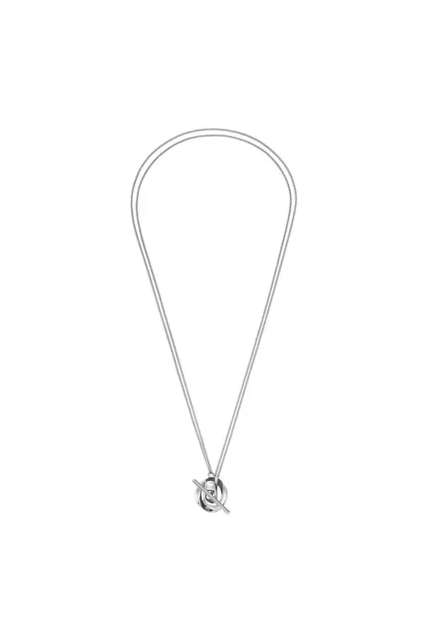 DIESEL® Stainless Steel Pendant Necklace - Silver