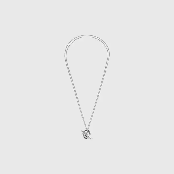 DIESEL® Stainless Steel Pendant Necklace - Silver