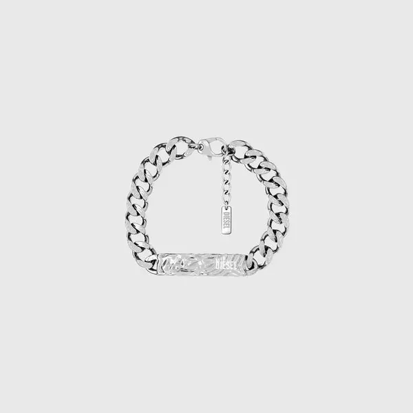 DIESEL® Stainless Steel Link Bracelet - Silver