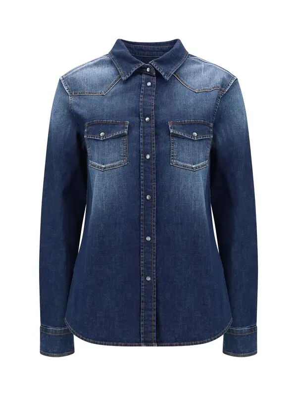 Jacob Cohen Lightweight Denim Western Shirt