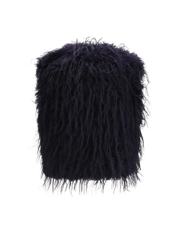 FORTE_FORTE Eco Mongolia Faux Fur Vest - Blue