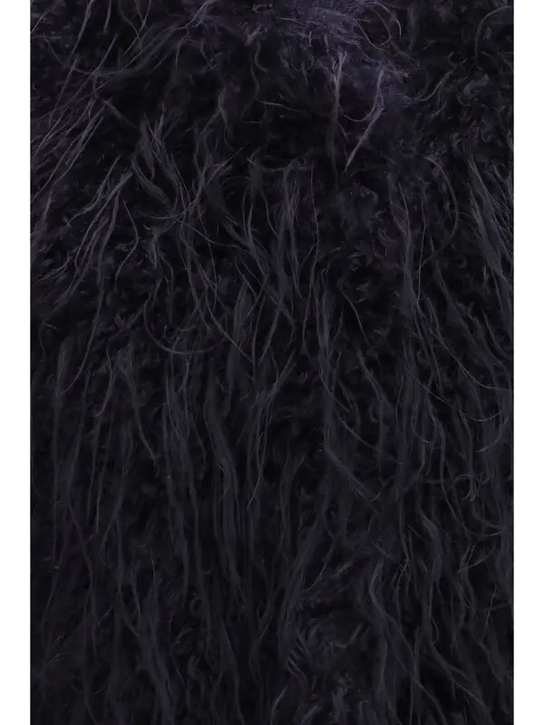 FORTE_FORTE Eco Mongolia Faux Fur Vest - Blue