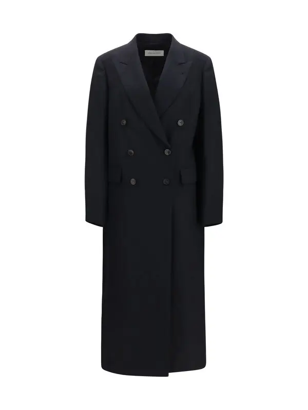 Dries Van Noten Long Wool Coat - Black