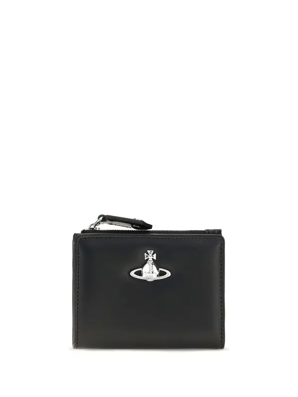 VIVIENNE WESTWOOD Slim Flap Leather Card Holder