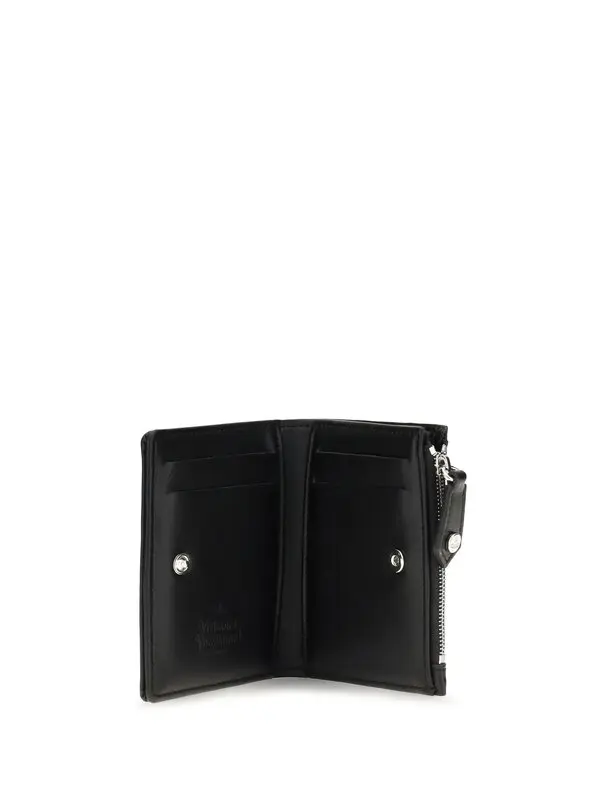 VIVIENNE WESTWOOD Slim Flap Leather Card Holder