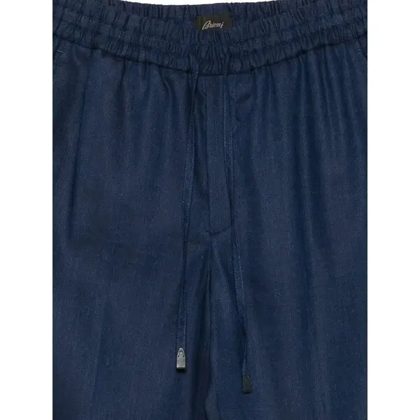 Brioni Tailored Trousers With Drawstring Waistband - Blue