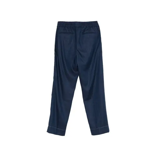 Brioni Tailored Trousers With Drawstring Waistband - Blue