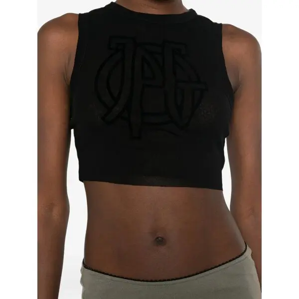 JEAN PAUL GAULTIER Cropped Top With Logo Print
