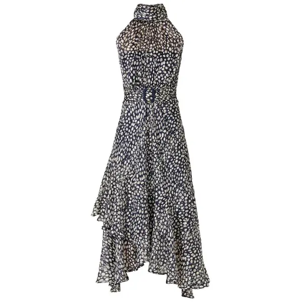 SACHA DRAKE Austen Dress In Navy White Spot - Blue