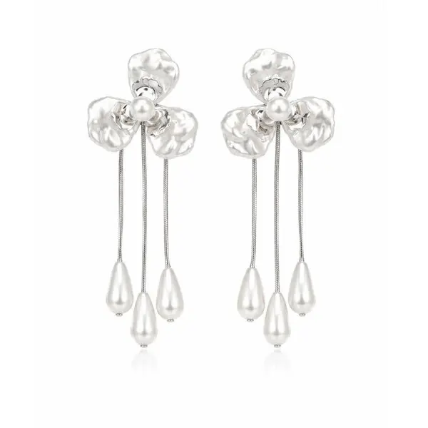 NUVV COLLECTION Pearl Blossom Statement Earrings