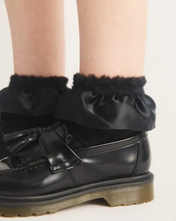 Dr. Martens Satin Frill Fluffy Socks